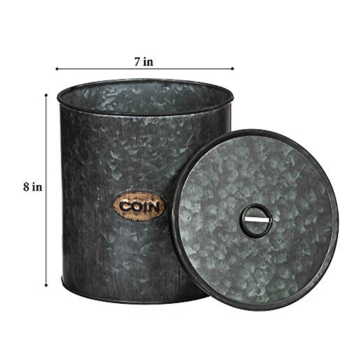 Rustix Piggy Bank - Rustic Large Piggy Bank for Adults - Farmhouse Style Coin Bank and Money jar - Makes a Cute Tip Jar, Change jar, Donation jar, or Swear jar