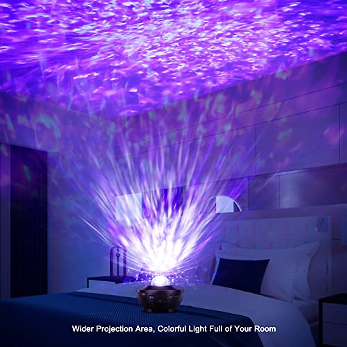 OurLeeme Galaxy Projector - Star Projector Night Light with Music Speaker Surport APP and Voice Control Ceiling Projector Lights for Bedroom - Work with Alexa & Google Assistant