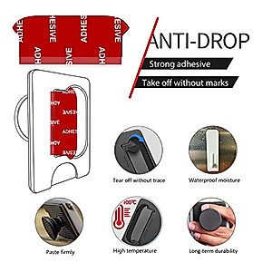 Socket Wallet Adhesive, 9pcs Sticky Adhesive Replacement Kit for Socket Wallet Base, Galundge Cell Phone Wallet Socket Case Back Double-Sided Strips Tape for iPhone 14 13 Pro Max Mini & All Smartphone