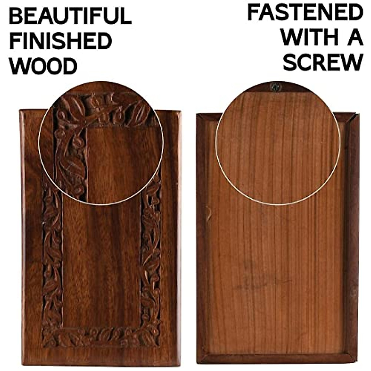 Cremation Urn for Human Ashes Adult Male Female - Wooden Urn Box and Casket for Men Women Child - Burial Urn for Adults with Velvet Bag (Rosewood)