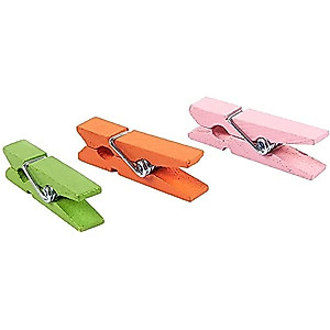 Mini Wooden Clothespins with Jute Twine for Crafts (1.4 in, 100 Pieces)