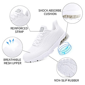 Akk Womens Air Running Shoes - Lightweight Women Sneakers Air Cushion Walking Tennis Shoes for Women Gym Jogging Workout A-Black