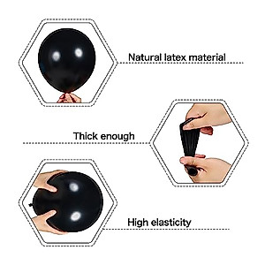 Black White Balloons Garland Arch Kit-148Pcs Confetti Silver Black White Balloons Party Decorations for Baby Shower Birthday New Years Engagement Wedding Anniversary Retirement