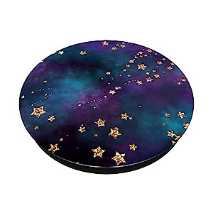 Galaxy Space in Blue Green Yellow Cyan Purple Pink AEHP666 PopSockets PopGrip: Swappable Grip for Phones & Tablets