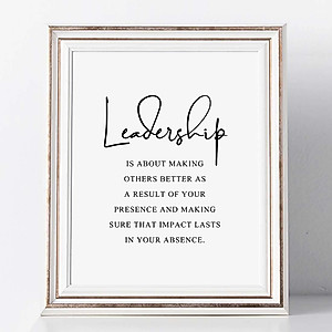 Leadership Print Office Wall Decor Retirement Gift Business Inspirational Print Gift for Good Leader Boss Gift Boss Office Gift - 8x10 inch No Frame
