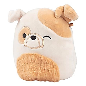Squishmallows Original 5-Inch Brock The Bulldog - Official Jazwares Little Plush - Collectible Soft & Squishy Mini Stuffed Animal Toy - Add to Your Squad - Gift for Kids, Girls & Boys