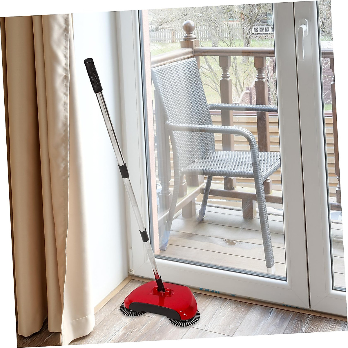 BUTIFULSIC Multi Function Household Cleaning Sweeper Broom with Dustpan and Trash Bin Rotating Floor Mop in Random for Efficient Home Cleaning