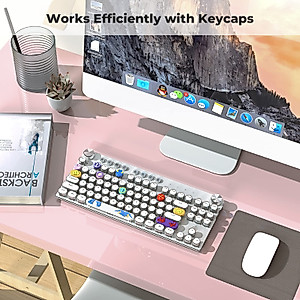 STOGA Keyboard Keycaps Set, Cute Keycaps for 61/87/104 Typewriter Keyboard Round Keycap, Silicone Custom Keycaps Gift Set for Home/Girl to DIY Gaming Keyboard-Only Keycaps&Gift Box(12 Constellations)