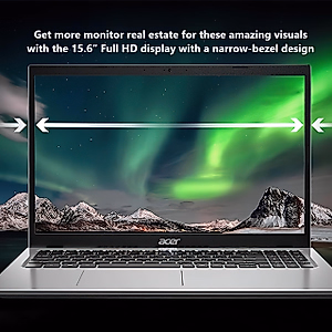 Acer 2023 Newest Aspire 1 Slim Laptop, 15.6" FHD Laptop, Intel Celeron Dual-core Processor, 16GB RAM, 128GB eMMC, 1-Year Microsoft 365 Personal Subscription,Student, Win 11 Home S, Bundle with JAWFOAL