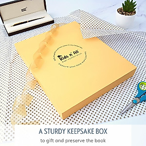 Baby Memory Book for Girl or Boy - First Year Unisex Ocean Keepsake to Log Newborn 1st Milestone - Gender Neutral Sea Photo Album Dairy - Nautical Themed Stuff Journal - Elegant New Parents Baby Gifts