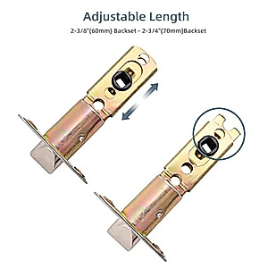 Zciuyo Front Door Handle, Door Lever Entrance Lock Single Cylinder Lower Half Adjustable Handlesets for Both Left Right Door Exterior Solid Satin Nickel