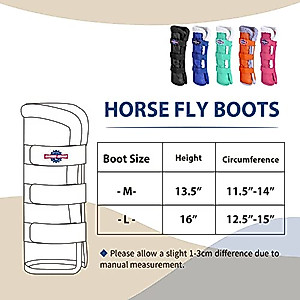 Harrison Howard Horse Fly Boots Summer Protection with Fleece Trim to Eliminate Rubbing Comfortable and Ventilating Mesh Leg Guards Set of 4 Magenta M