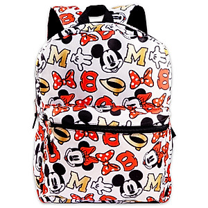 Minnie Mouse Backpack for Girls Kids Adults ~ 16" Disney Minnie Mouse School Backpack Bag Bundle with Stickers (Minnie Mouse School Supplies)