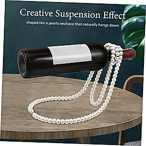 BESPORTBLE Wine Glass Necklace Holder Wine Stand Desktop Decoration Wine Display Rack Pearl Wine Rack Ornaments White Suspension Wine Rack Red Wine Hodler Wine Storage Rack