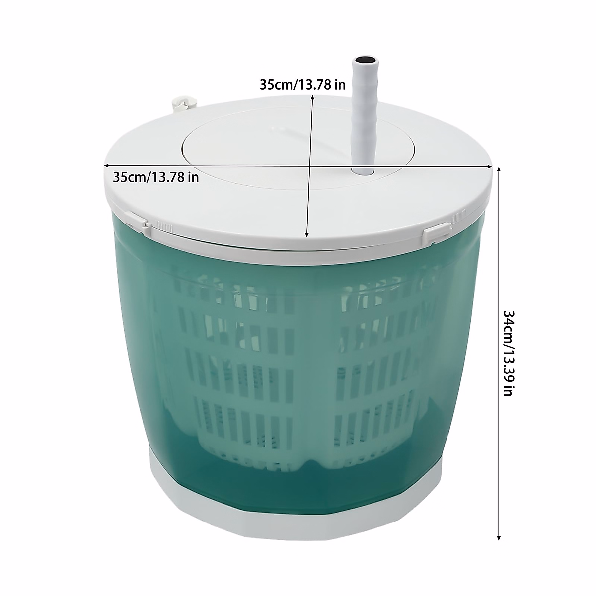 CNCEST Mini Portable Washing Machine, 2 in 1 Manual Non-Electric Washing Machine, Clothes Spin Dryer, Compact Washer Spin Dryer, Mini Traveling Outdoor Washing Machine (Green)