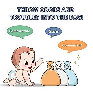 Deefre Odor Sealing Cat Waste Disposal Bags S/200 Count Cat Litter Bags Scented Cat poop bags Large Capacity Diaper Disposal or Pet Waste Bags[Color:Orange]