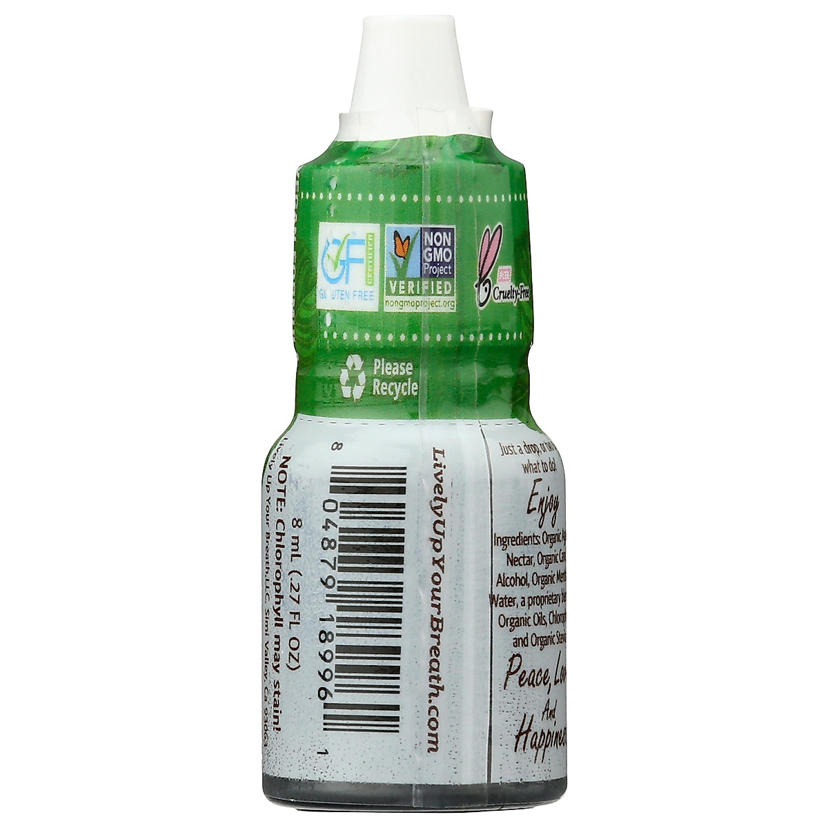 Lively Up Your Breath, Breath Freshener Original Mint Organic, 0.27 Fl Oz