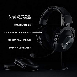 Logitech G PRO X Wireless Lightspeed Gaming Headset with Blue VO!CE Mic Filter Tech, 50 mm PRO-G Drivers, and DTS Headphone:X 2.0 Surround Sound