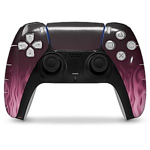 WraptorSkinz Skin Wrap compatible with Sony PS5 DualSense Controller Fire Pink (CONTROLLER NOT INCLUDED)