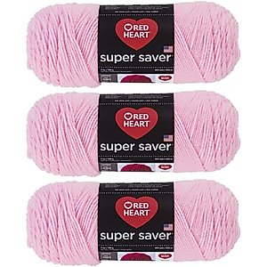 Red Heart Super Saver Yarn-Petal Pink