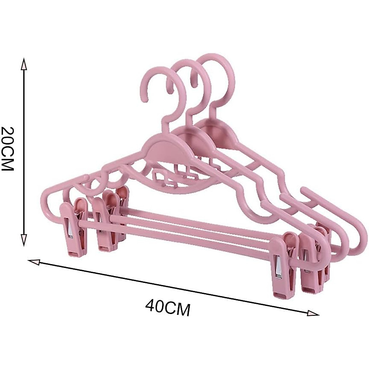 10pcs Heavy Duty Slim Plastic Hangers Clothes Hangers with Clips for Home Closet