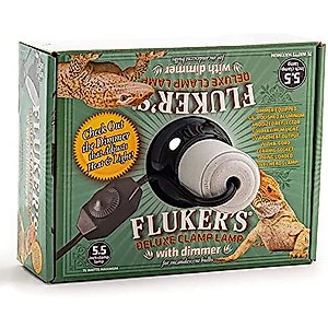 Fluker's Repta-Clamp Lamp Ceramic with Dimmable Switch 5.5in - Includes Attached DBDPet Pro-Tip Guide