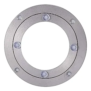 Swivel Turntable Heavy Duty Aluminium Alloy Rotating Bearing Turntable Round Dining Table Smooth Swivel Plate for Kaleidoscopes Tabletop Serving Trade Show Displays(10 inch)