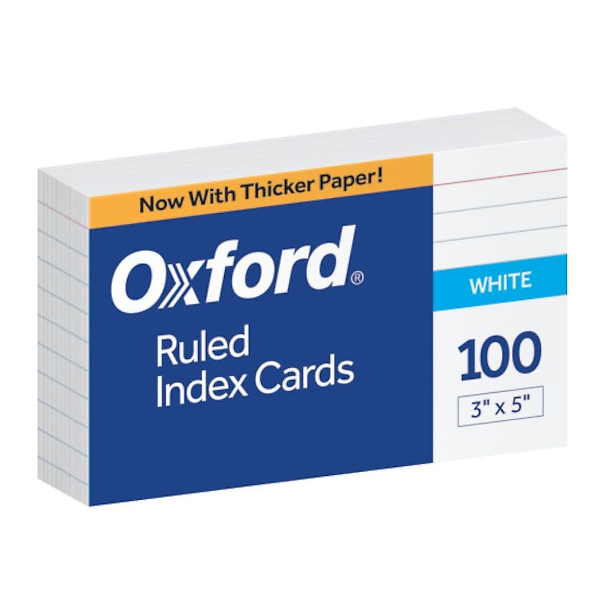 Oxford Ruled Index Cards, 3" x 5", White, 100-Pack (31)
