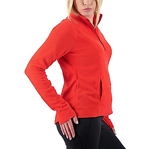 Obermeyer Womens Sonja 1/4 Zip Fleece, Hibiscus, X-Small