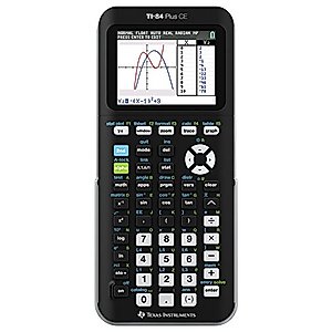 Texas Instruments TI-84 PLUS CE Graphing Calculator, Black (Frustration-Free Packaging) (84PLCE/PWB/2L1/A) (Renewed)