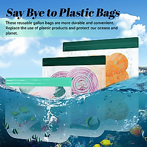 9-Pack Reusable Sandwich Bags, Reusable Snack Bags Silicone, Leakproof Reusable Freezer Bags for Kids Travel/Home Organization, Reusable Food Storage Bags BPA Free