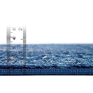 Unique Loom District Collection Area Rug - Sequoia (5' 1" Octagon, Blue/ Navy Blue)