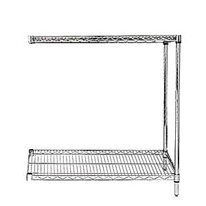 Omega 18" Deep x 24" Wide x 14" High 2 Tier Chrome Add-On Shelving Unit
