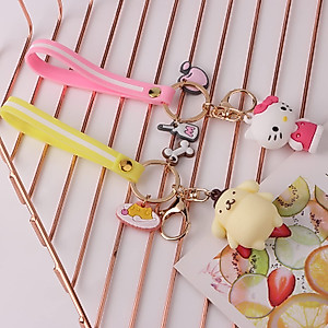 yiwoo 5 Pack Cute Keychains for Girls,Kawaii Car Keychain Accessories,Key Purse Handbag Charms for Women