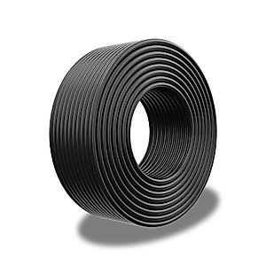 PowMr Solar Wire 10 AWG (6mm²) Solar Extension Cable Wire 164 Feet,10 Gauge PV Wire Solar Panel Extension Cable 164 FT -fit for RV, Solar, Inverter, Car etc. Solar Wire 10AWG 164Ft Black