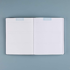 Erin Condren 12 Month Undated Softbound Focused Planner 8x10 - Navy Colored Cover, Layflat Design, College Ruled Lined & Dot Grid Note Pages, Monthly & Weekly Planning Spreads