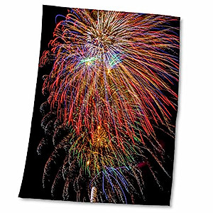 3dRose USA, Colorado, Frisco, Dillon Reservoir. Fireworks display, July 4th. - Towels (twl-190711-2)