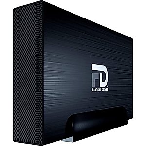 Fantom Drives FD 8TB External Hard Drive - 7200RPM Hard Drive USB 3.2 Gen 1 (USB 3) & eSATA - Aluminum Case for Mac, PC, Xbox One and PS4 - Black,GFP8000EU3-A
