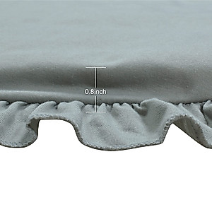 ABREEZE Baby Cotton Play Mat Soft Crawling Mat Detachable Washable Game Blanket Floor Playmats Kids Infant Child Activity Round Rug Home Room Decor,Light Grey