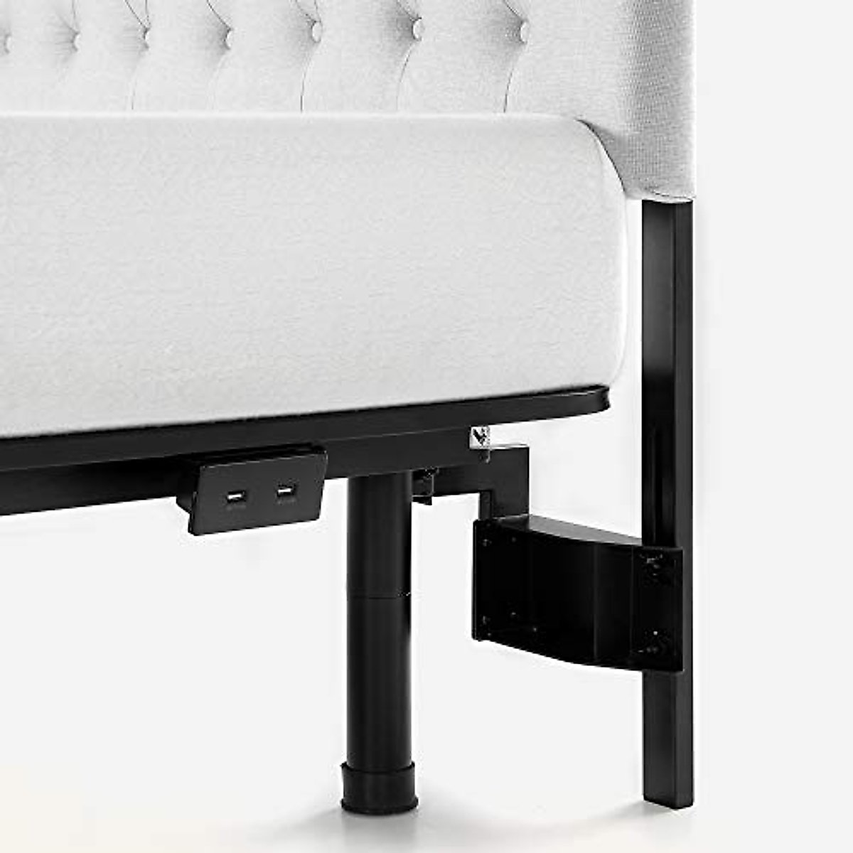 ZINUS Jared Adjustable Base Headboard Brackets, Set of 2 / Hardware Included