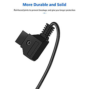 Neewer D-Tap to BMPCC 4K/6K Coiled Power Cable Compatible with Blackmagic Pocket Cinema Camera 4K/6K Gold Mount V Mount Battery Weipu 2 Pin Female to P Tap, 16 inches - 50 inches Length