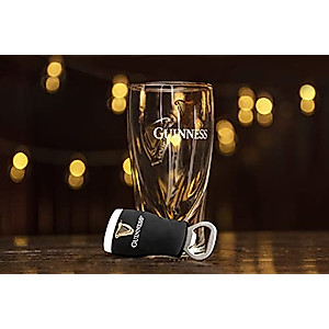 Official Guinness Embossed 450ml Glass and Bottle Opener
