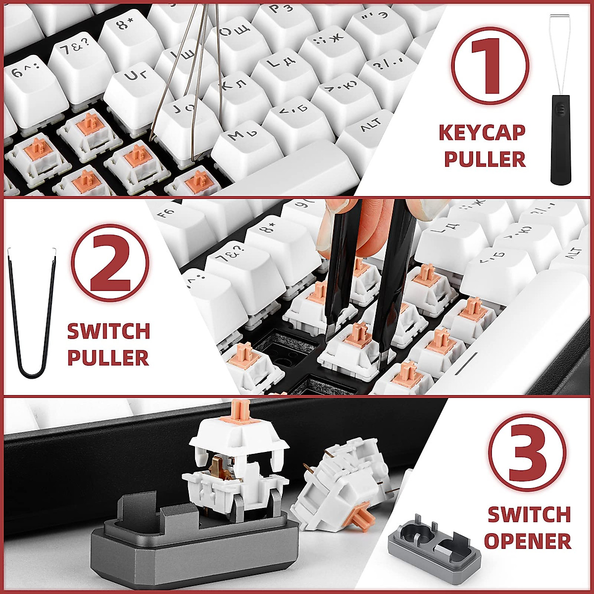 RUNJRX Keyboard Lube Kit GPL 205G0 0.53oz/15g for Mechanical Keyboard Lube, Switch Opener for MX Kailh Gateron Switch,Keyboard Tools with Keycap Puller