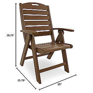 Trex Outdoor Furniture Yacht Club Folding Highback Chair, Tree House