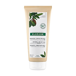 Klorane Conditioner with Organic Cupuaçu Butter, Nourishing & Repairing for Very Dry Damaged Hair, SLS/SLES-Free, Biodegradable, 6.7 fl. oz.