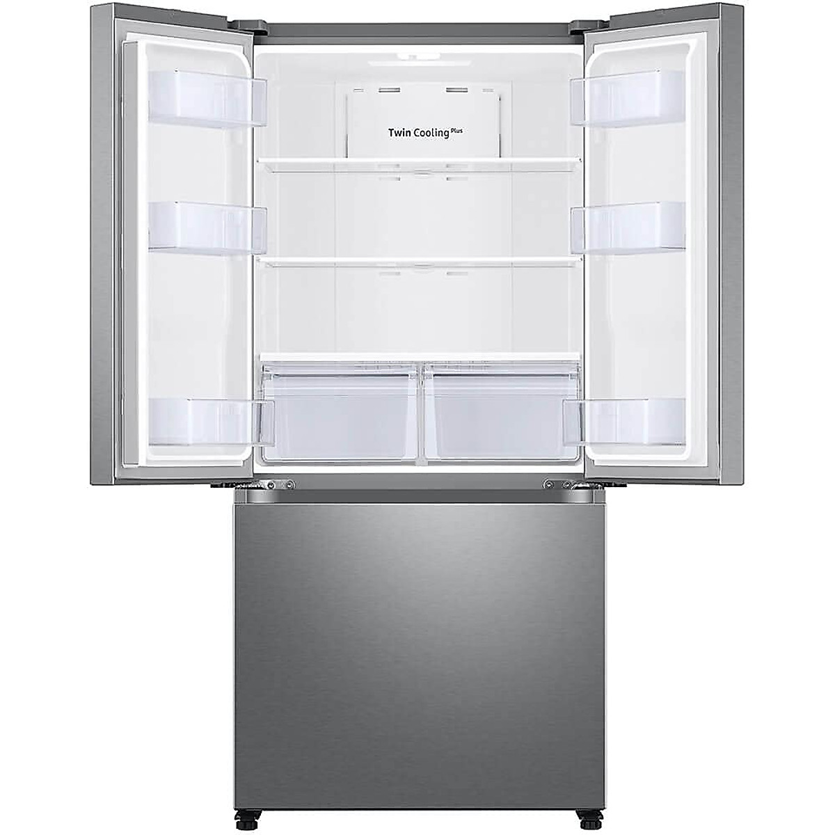SAMSUNG RF18A5101SR 18 cu. ft. Smart Counter Depth 3-Door French Door Refrigerator in Stainless Steel