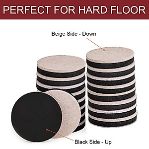 Yelanon Felt Furniture Sliders, 20pcs-3 1/2” Furniture Sliders for Carpet, Furniture Pads Hardwoods Floors, Heavy Furniture Movers Sliders, Reusable Moving Pads, Floor Protectors for Carpet