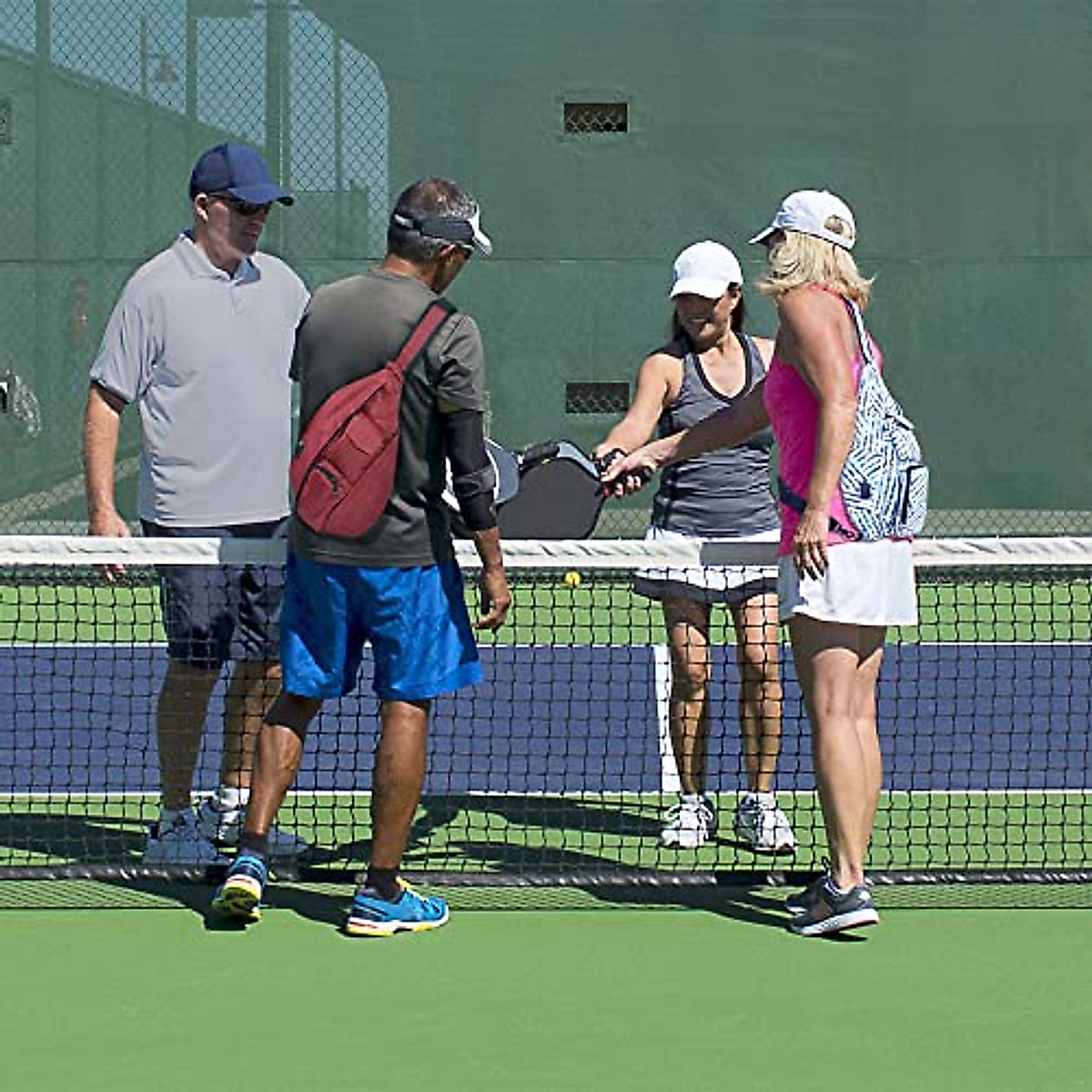 Nupouch Rucksack Pickleball Bag, Anti-Theft Crossbody Sling, USB Charging Connector Port, Backpack, Soho Collection Black