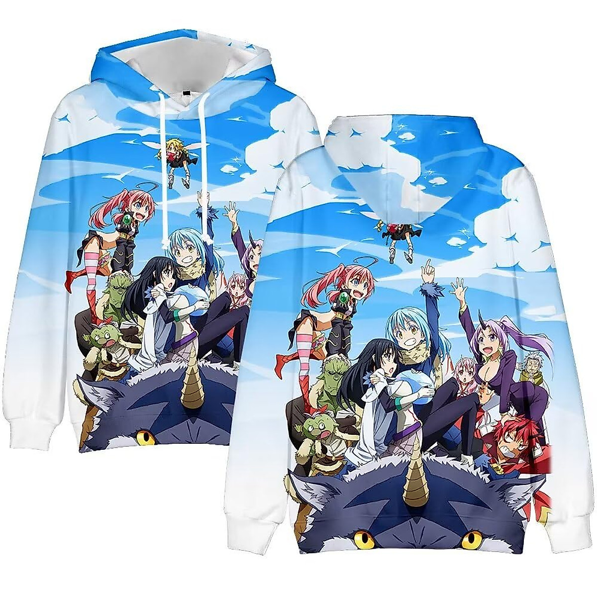 DHSPKN Anime That Time I Got Reincarnated as a Slime Hoodie Sweatshirts Rimuru Tempest Costume Jacket