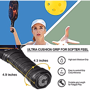 Gonex Pickleball Paddles, USAPA Approved Graphite Pickleball Paddle with Comfort Grip, Pickleball Set of 2 Paddles with 4 Balls, and Portable Carry Bag